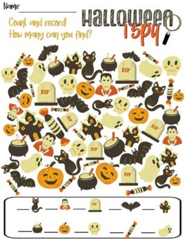 Halloween I Spy Printable Game – Cenzerely Yours