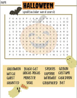 Halloween Word Search Printable – Cenzerely Yours
