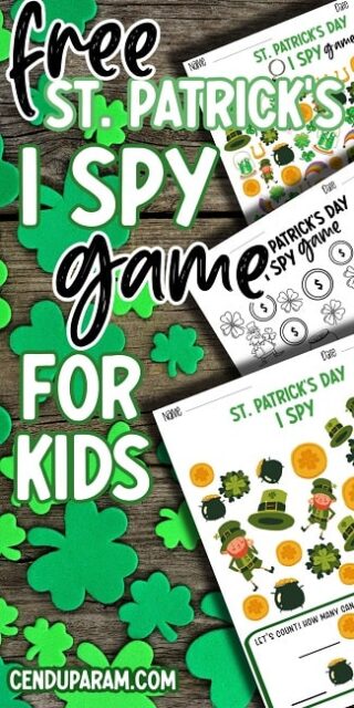 St. Patrick's Day I SPY Printable – Cenzerely Yours
