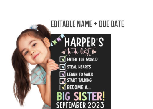 30 Adorable Big Sister Pregnancy Announcements – Cenzerely Yours