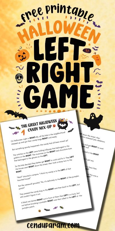 Halloween Left Right Game – Cenzerely Yours