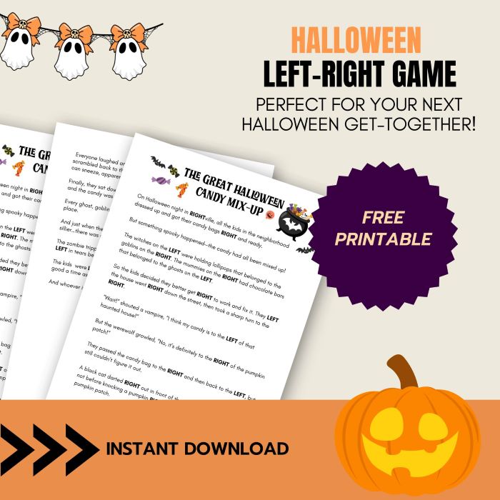 Halloween Left Right Game – Cenzerely Yours