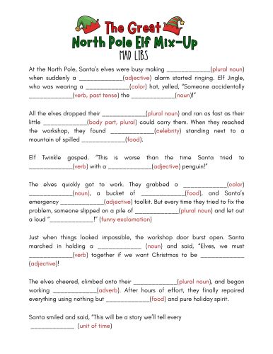 Christmas Mad Libs – Cenzerely Yours